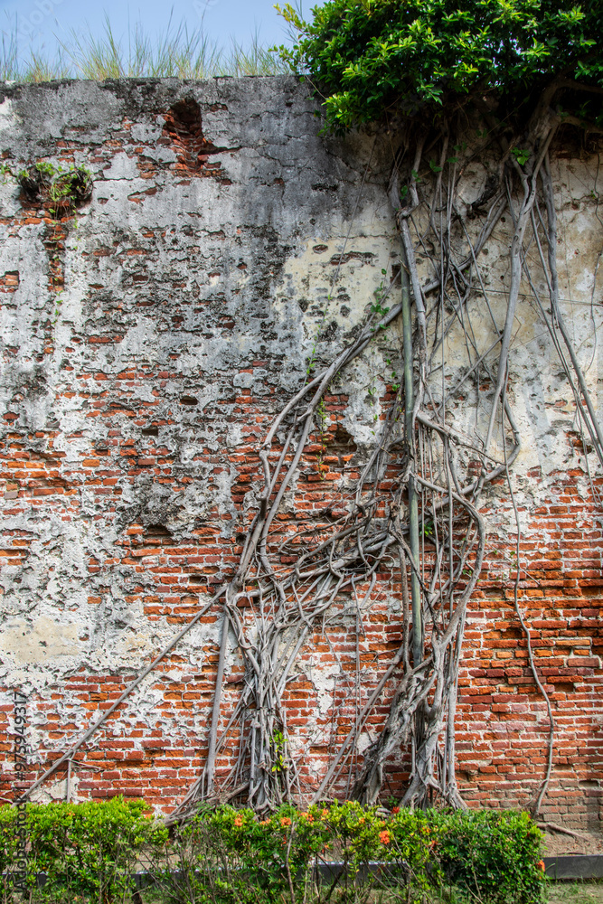 The Wall of Fort Zeelandia in Anping Old Fort in Tainan of Taiwan ...