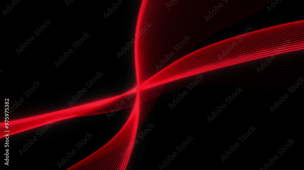 Animated background featuring a dynamic red wave pattern that creates a ...