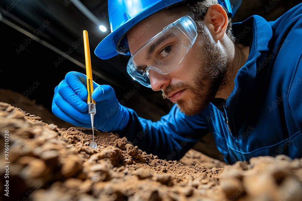A researcher analyzing ancient DNA samples, attempting to trace the ...