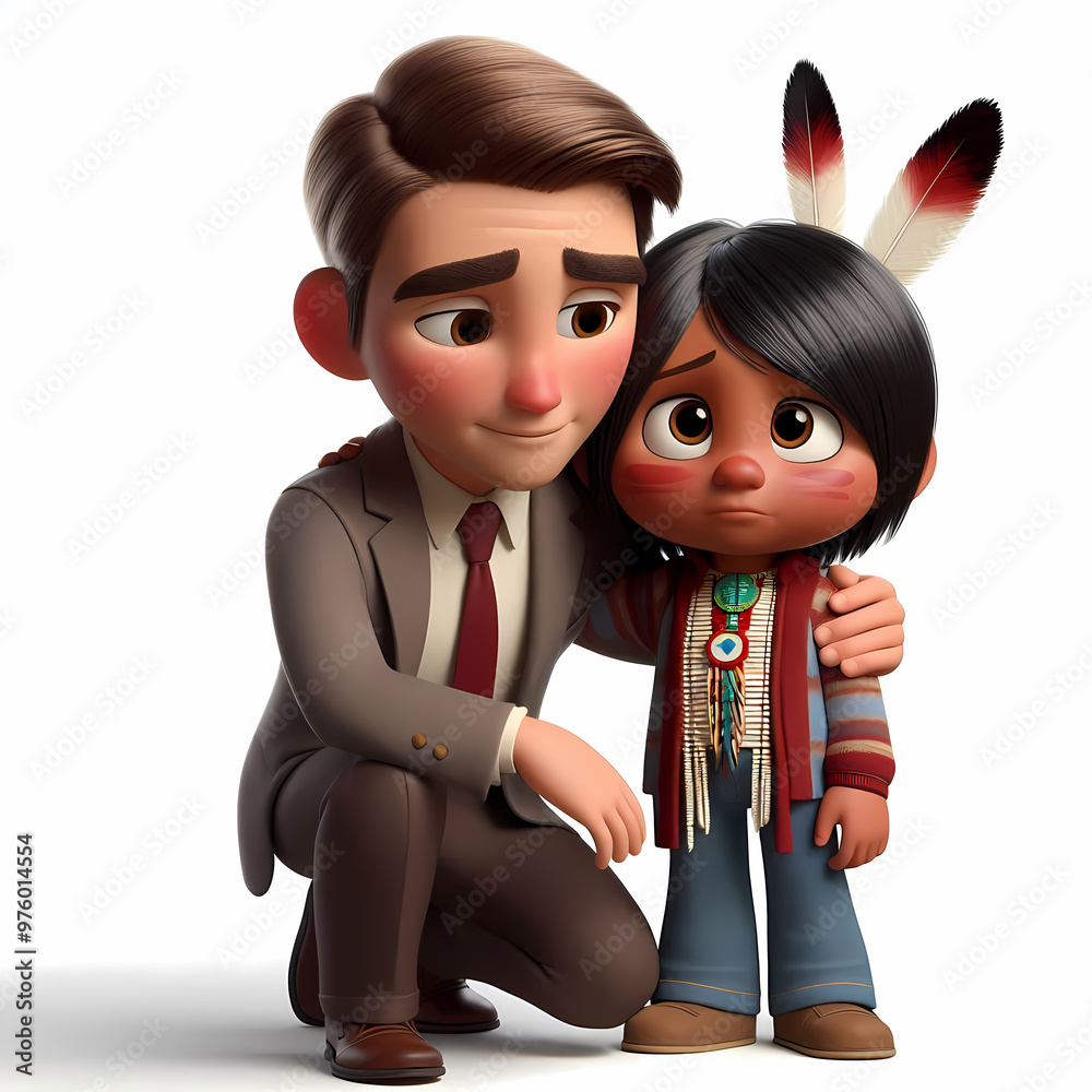 Compassion Supportive Family 3D Characters - Caring Parents and Child ...