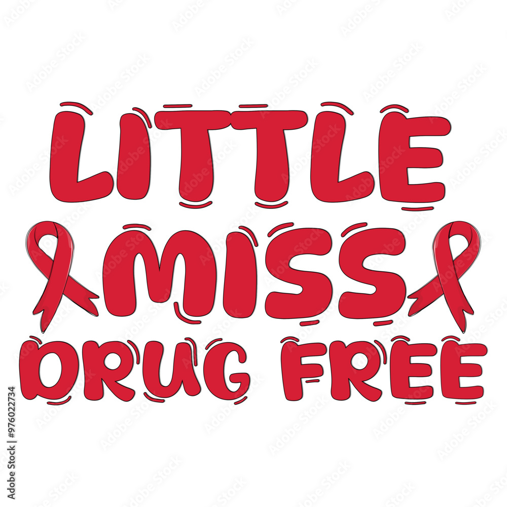 Vetor de red ribbon week svg, No To Drugs SVG, Drug Free SVG, Anti-Drug ...