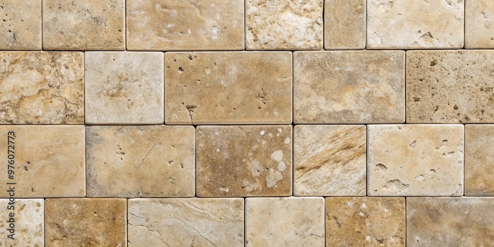 Natural stone travertine tumbled paving tile for pathways and ...