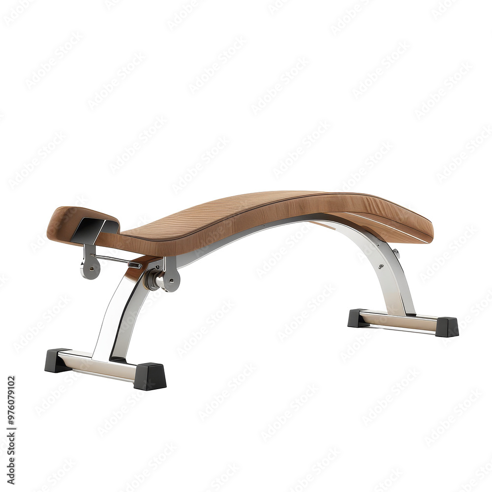 Modern exercise bench designed for home gym use, featuring sleek metal ...