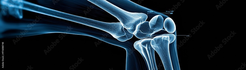 "Ultra-clear MRI scan of the human knee joint, showing cartilage and ...