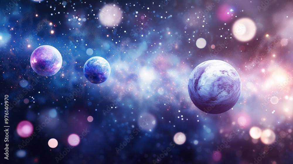 Visualization of multiverse theory with multiple earths and cosmic ...