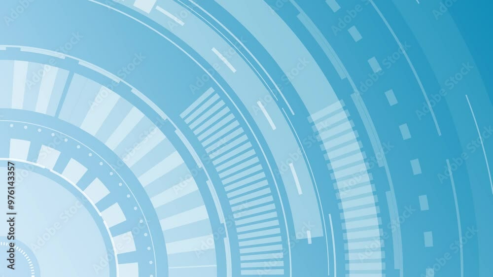 Dynamic motion graphics of circular hud elements creating a futuristic ...