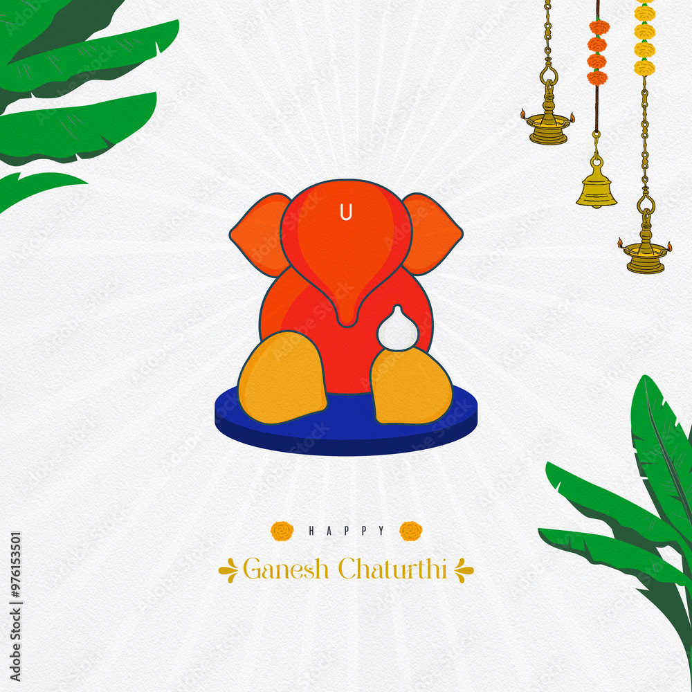 A cute lord Ganpati idol made out of Modak shape. Modak is a favorite ...
