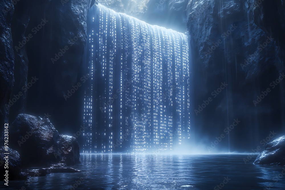 Binary Code Falls: The Convergence of Nature and Digital Reality in a ...