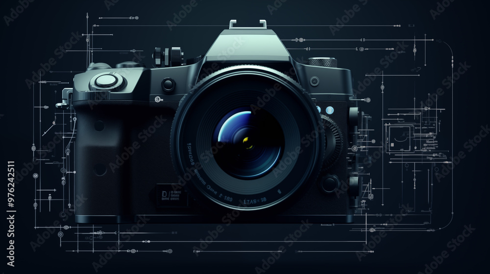 Camera frame showing the classic recording elements with red dot, time ...