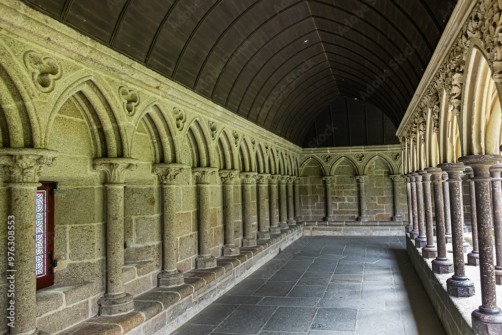 Benedictine Abbey of Mont Saint-Michel is a remarkable example of ...