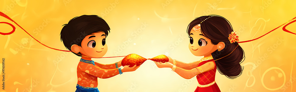 Happy Raksha Bandhan, Bhai Dooj, Rakhi Festival Background Design with ...