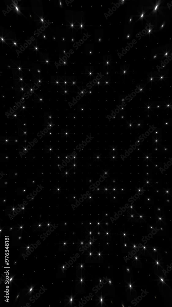 LED lights background with a grid of twinkling bright white lights ...