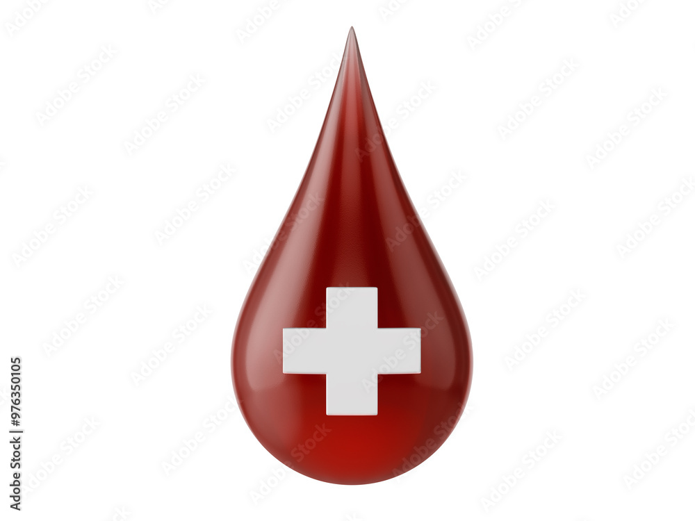 Blood drop with cross icon. Life, health, donation symbol. Red blood ...