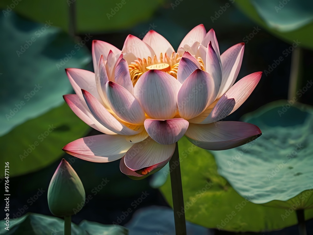 beautiful and charming lotus flower photographed during the day ...