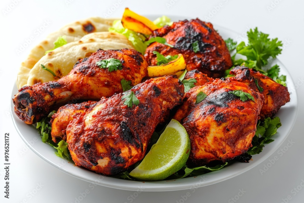Tandoori Chicken, Chicken marinated in yogurt and a blend of spices ...