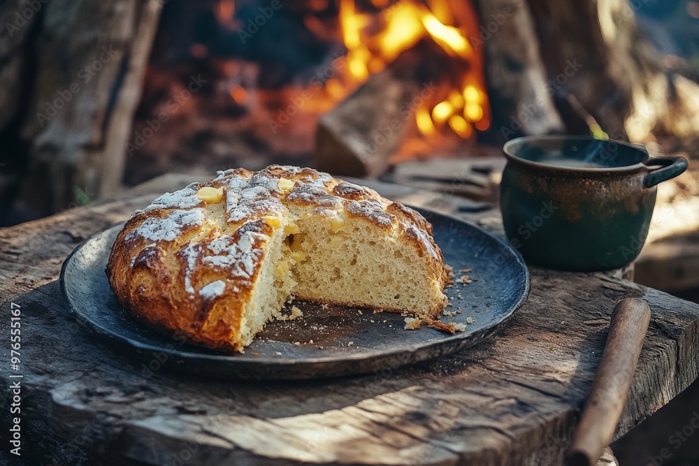 Damper, A traditional Australian soda bread, originally prepared by ...