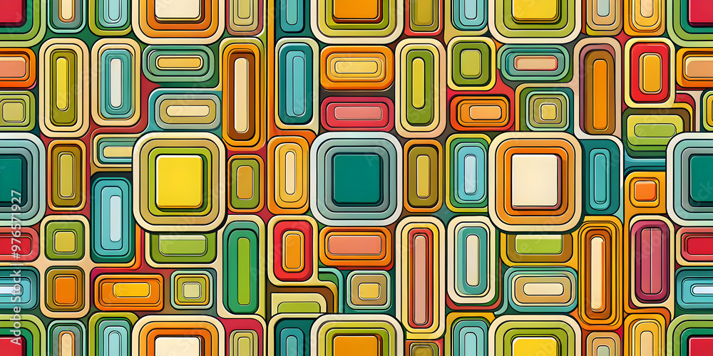 Retro Geometric Pattern: A vibrant and playful geometric pattern ... Retro Geometric Pattern: A vibrant and playful geometric pattern ...