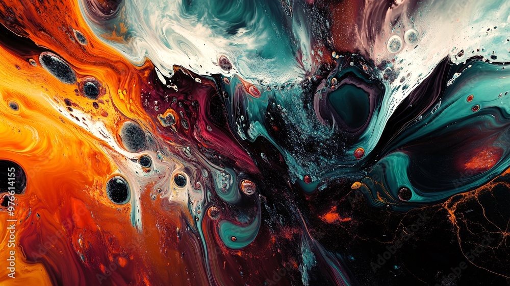 17. Abstract visual experience with a harmonious fusion of bold colors ...