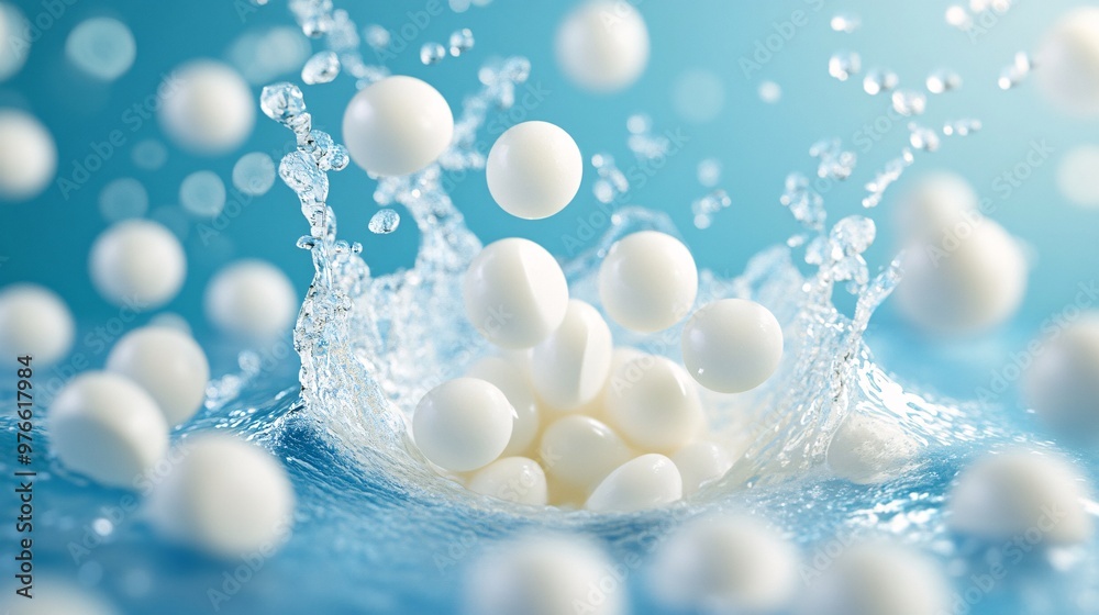 76. 3D render depicting white milk tablets symbolizing bone health ...