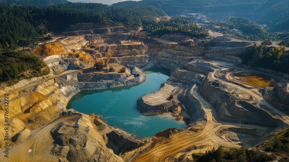 Massive mining operations cause deforestation, altering landscapes and ...
