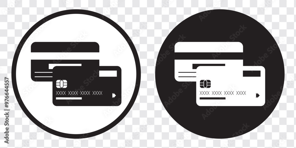 Credit card icon vector. Credit card payment sign and symbol. Credit ...