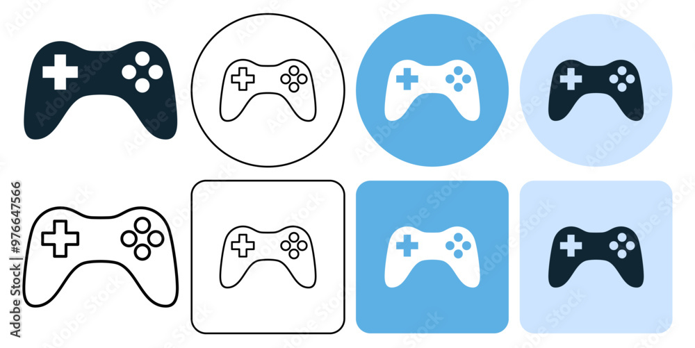 joystick, game controller, game pad, console game pictogram sign icon ...