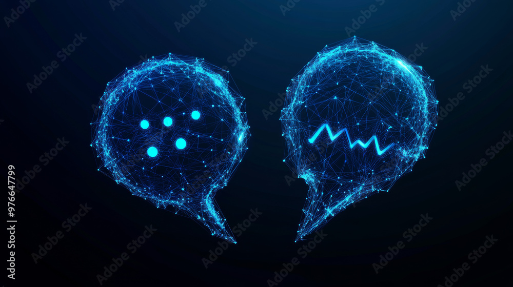 Two dialogue bubbles, each featuring a question mark and an answer ...