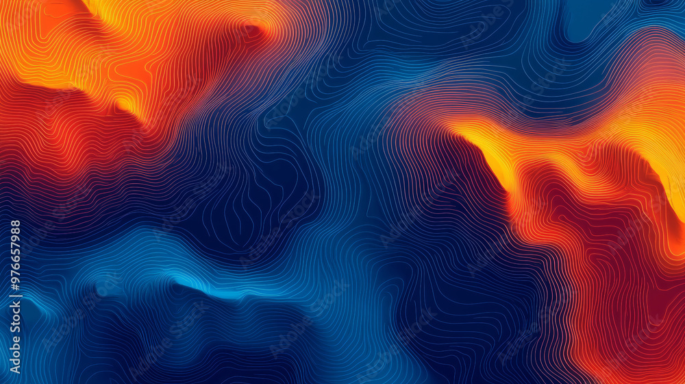 Heat map background showcasing an infrared thermal camera landscape ...