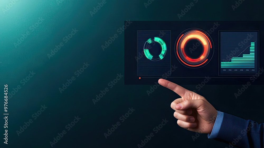 A digital dashboard displaying a strategic planning model with key ...