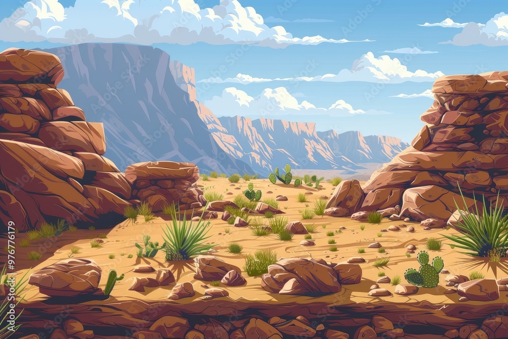 2d field background desert and dunes video game, arcade game game level ...