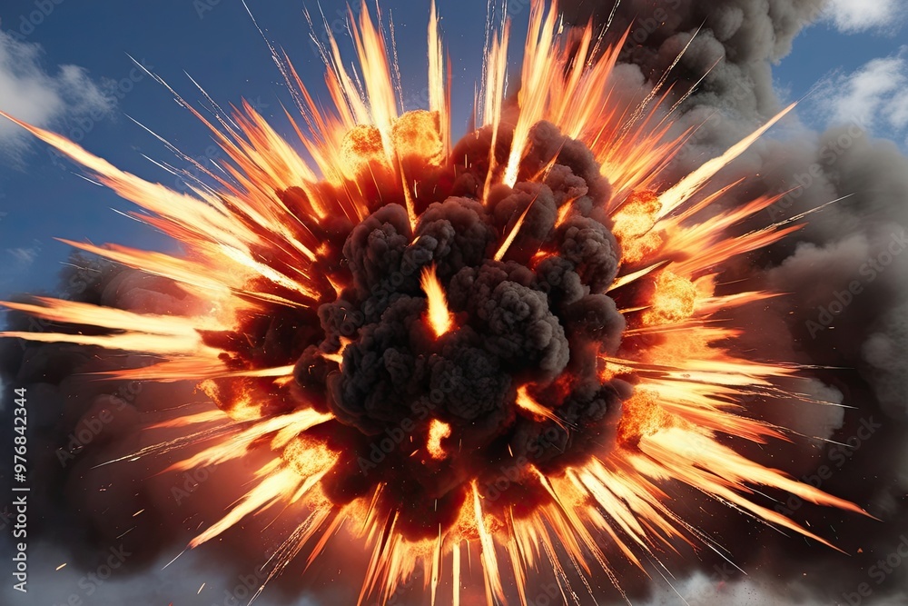 Vibrant Explosion Imagery Featuring Realistic Fire Bursts and Stunning ...