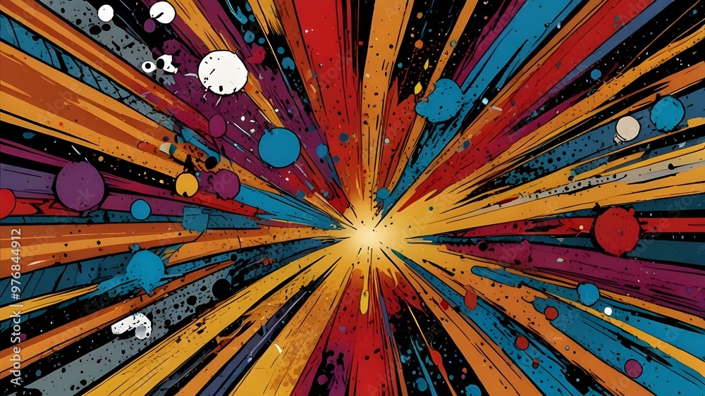 Dynamic Action: Graphic Novel Powerhouse Background,superhero comic ...