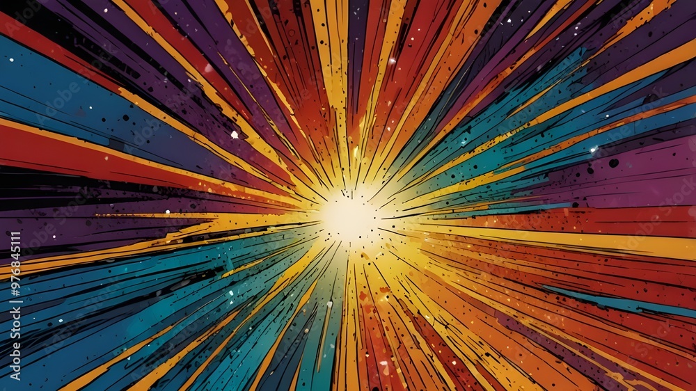 Dynamic Action: Graphic Novel Powerhouse Background,superhero comic ...