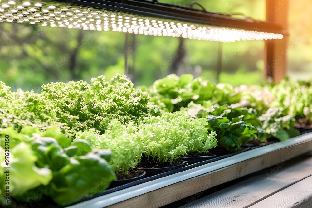 Hydroponic unit equipped with a digital display for precise control of ...