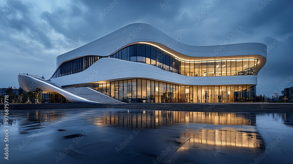 A modern cultural institution with a bold design and dynamic public ...