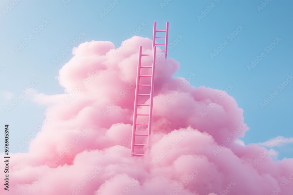 Wallpaper Mural Pink clouds wallpaper the soothing beauty of soft colored clouds 128x85 cm