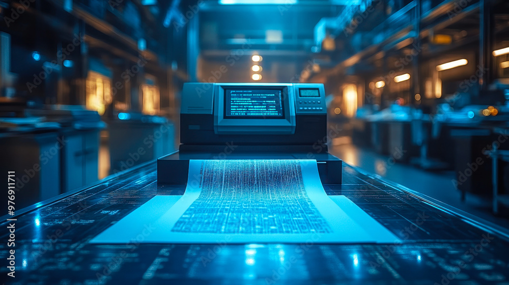 High-Tech Document Digitization Process with AI in Modern Office ...
