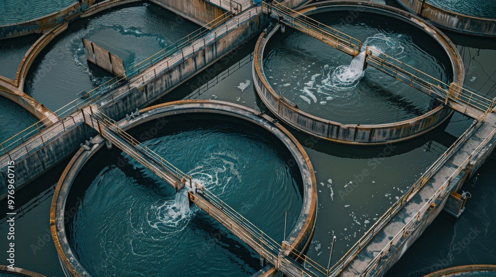 An overview of a water treatment plant's operations, from sedimentation ...