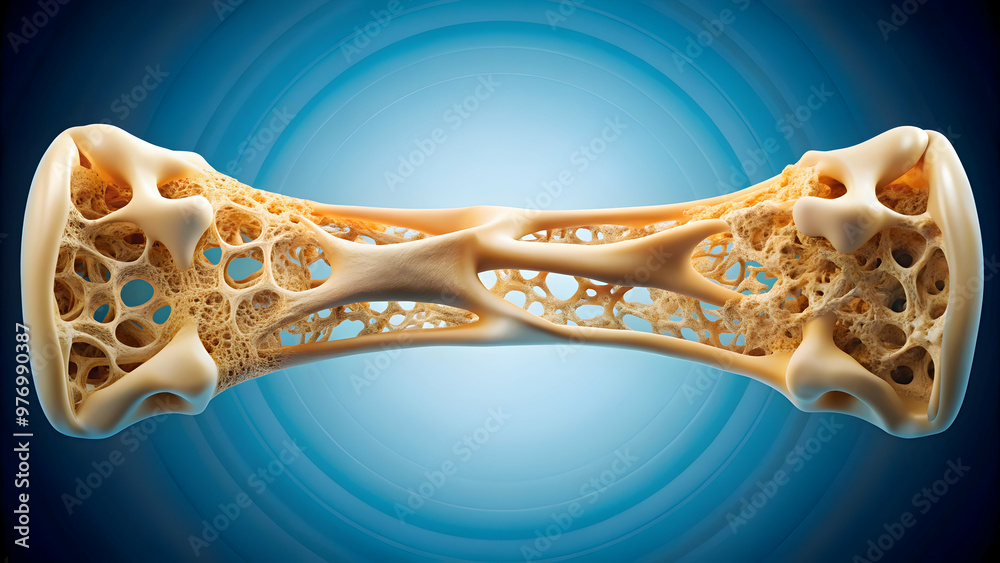 of osteoporosis bone showing decreased bone density and fragility ...