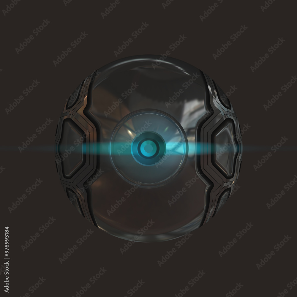 Poster Robotic eyeball robot eye - futuristic Artificial cyborg eye ...