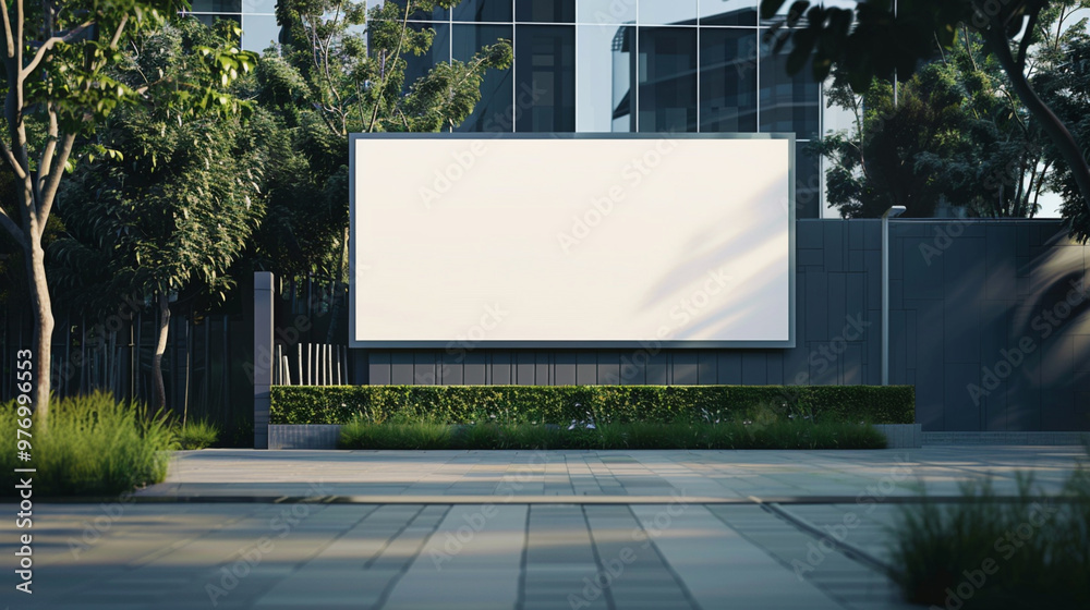 Foto de Cube design street public space white signboard or park ...
