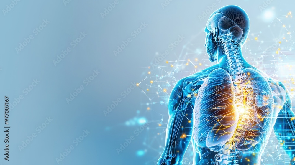 Detailed Medical Anatomy of Human Torso with Internal Organs and ...