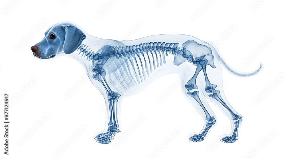 Veterinary X Ray Photograph of a Dog s Skeletal Structure Stock ...