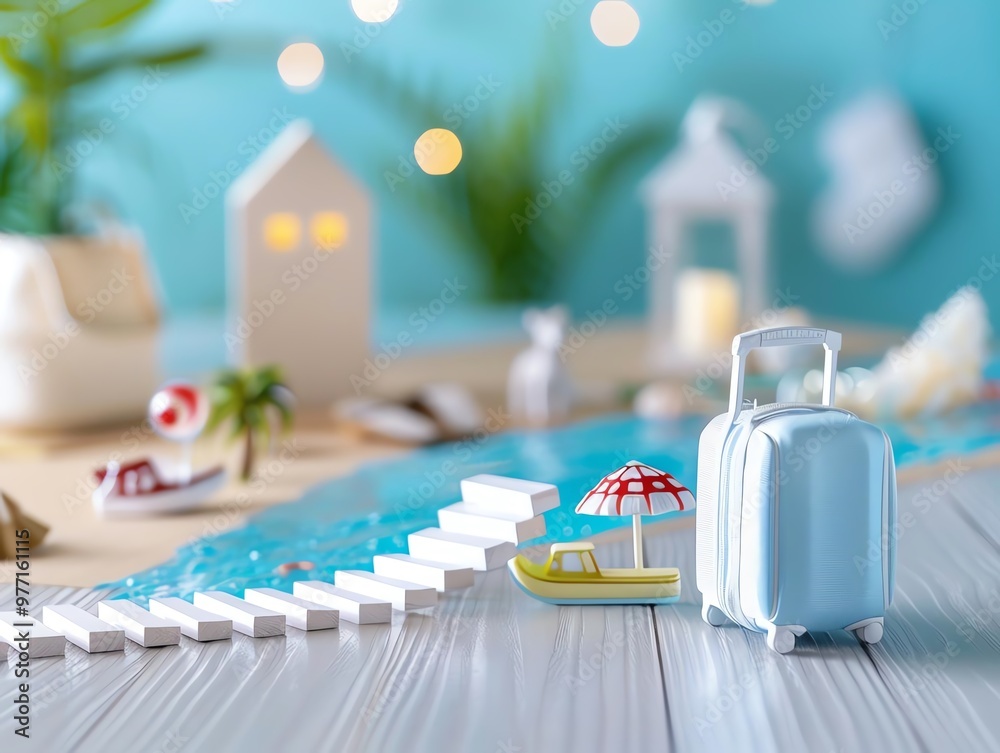 timeline of vacation planning steps, representing trip organization and ...