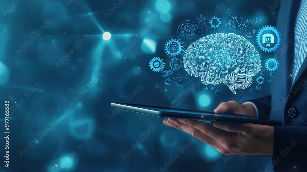 Technology and innovation concept. Artificial Intelligence and neural ...