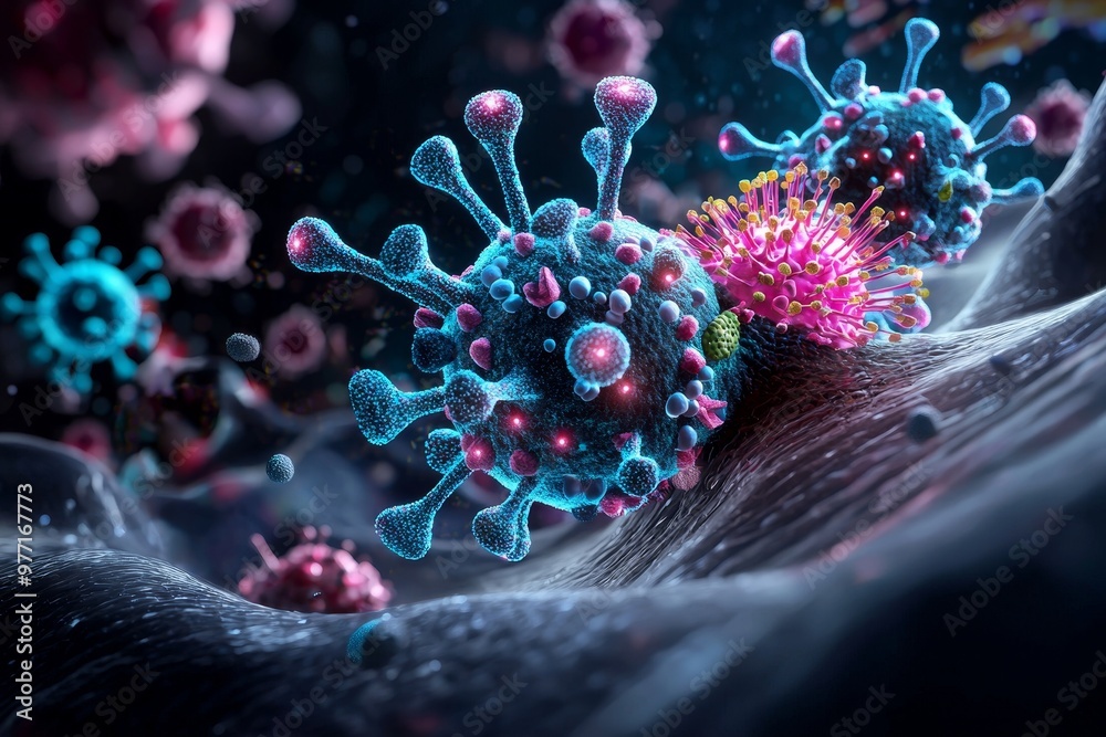 Detailed representation of the human immune system, realistic, immune ...