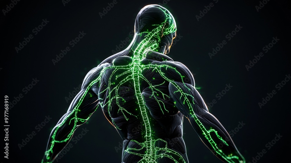 Schematic diagram of the human lymphatic system, high-quality, lymph ...