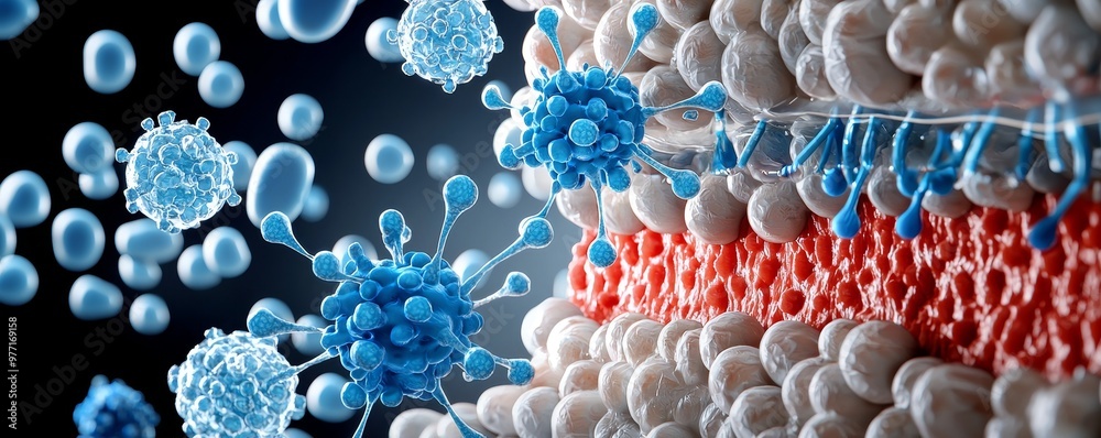 Schematic diagram of the process of osmosis, photorealistic, cell ...