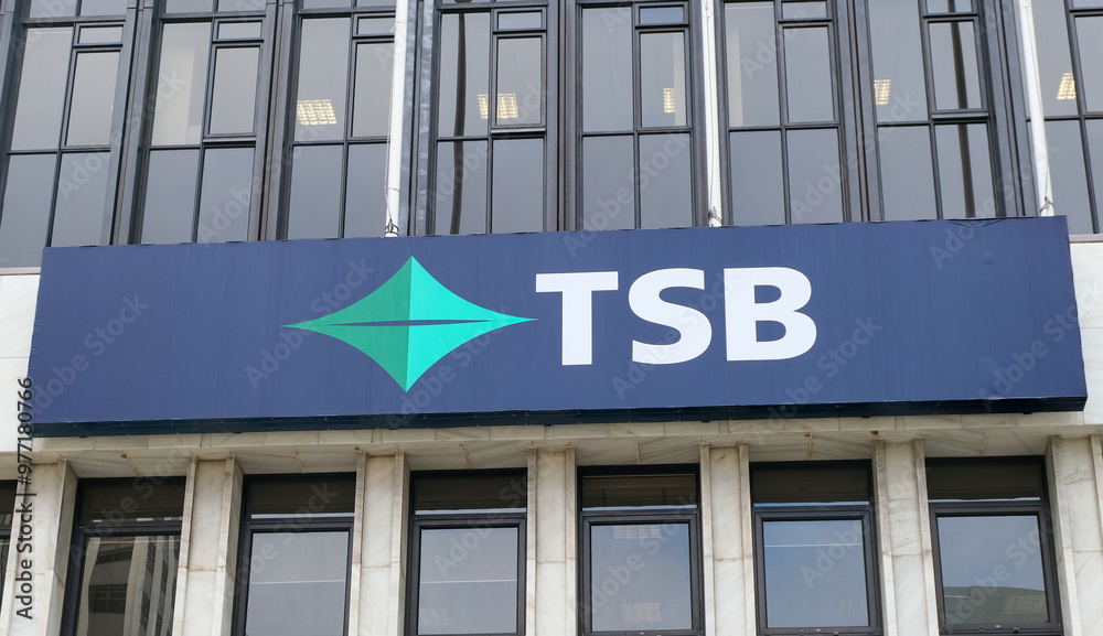 Sign and logo for TSB office building independent New Zealand owned ...
