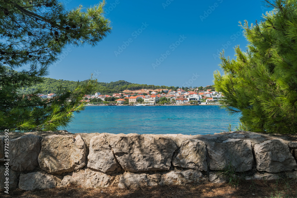 Preko and waterfront summer view, Island of Ugljan, Island of Ugljan ...